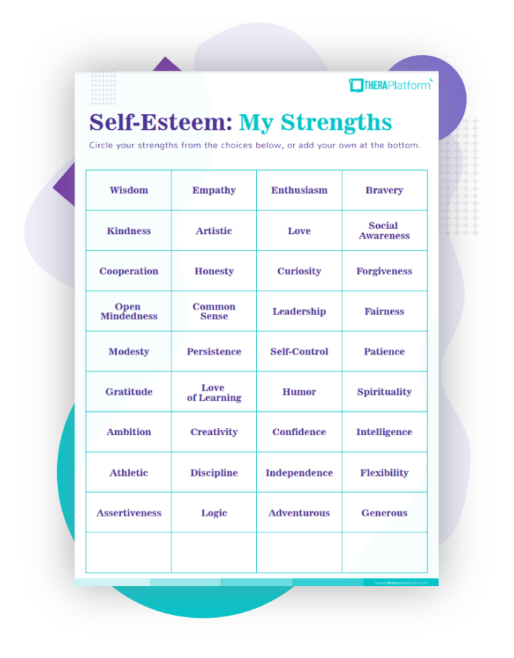Self Esteem Worksheets - DBT Worksheets